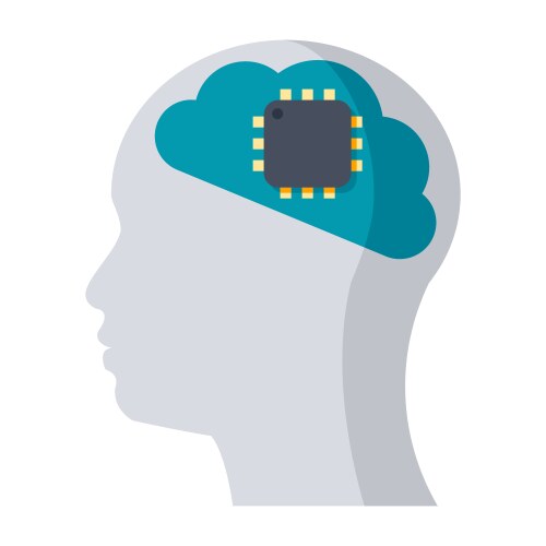 Artificial intelligence technical background Vector Image