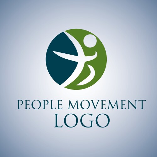 People movement logo 7 Royalty Free Vector Image