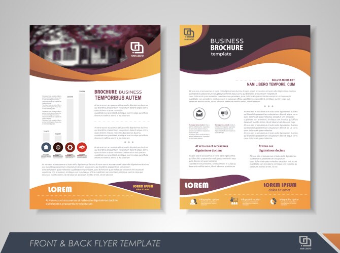 Presentation flyer design Royalty Free Vector Image