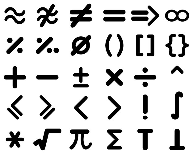 Math icon set Royalty Free Vector Image - VectorStock