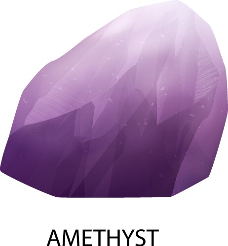Amethyst mineral crystalic precious stones Vector Image