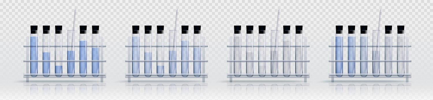 Realistic lab glassware set Royalty Free Vector Image