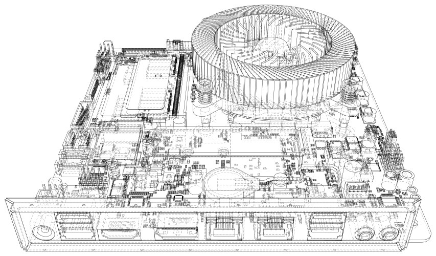 Pc components cpu gpu motherboard cooler ssd Vector Image