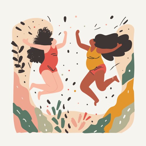 Two Women Vector Images (over 17,000)