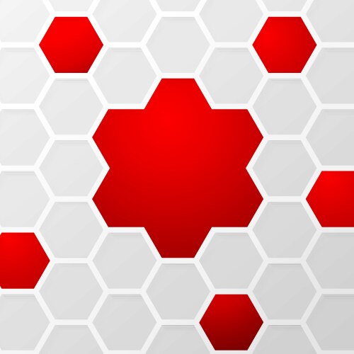 Red Hexagon Pattern Wallpaper