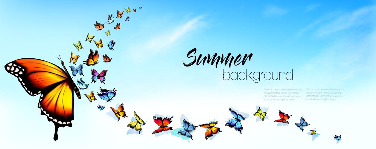 Beautiful nature background with colorful Vector Image