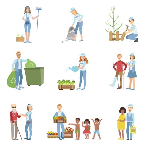 Helping people Vector Images & Graphics for Commercial Use | VectorStock