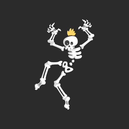 Funny dancing skeleton set Royalty Free Vector Image