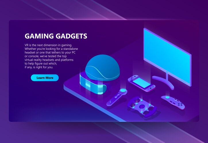 Video game walkthrough concept banner header Vector Image