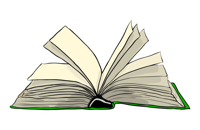 Open Book Clip Art Free Open Book With Bookmark Free Vector Clipart