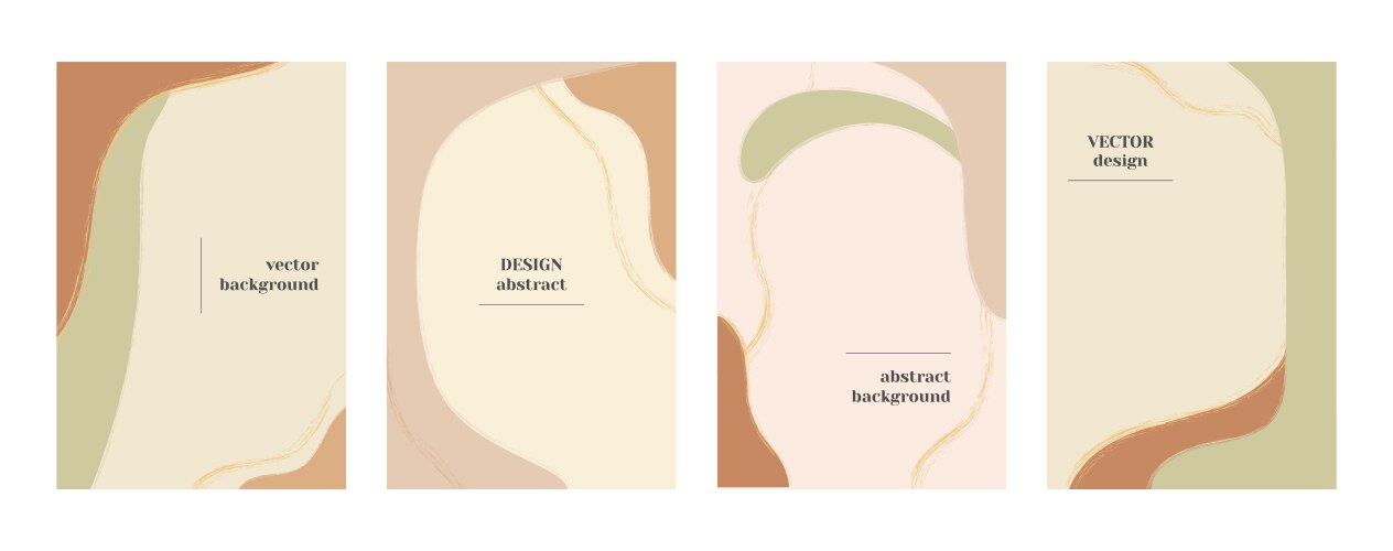 Organic shapes abstract cover design templates Vector Image