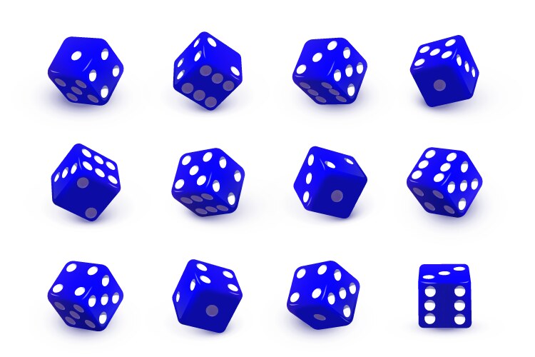 Blue Dice Vector Images (over 2,400)