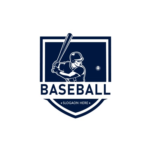 Baseball logo template Royalty Free Vector Image