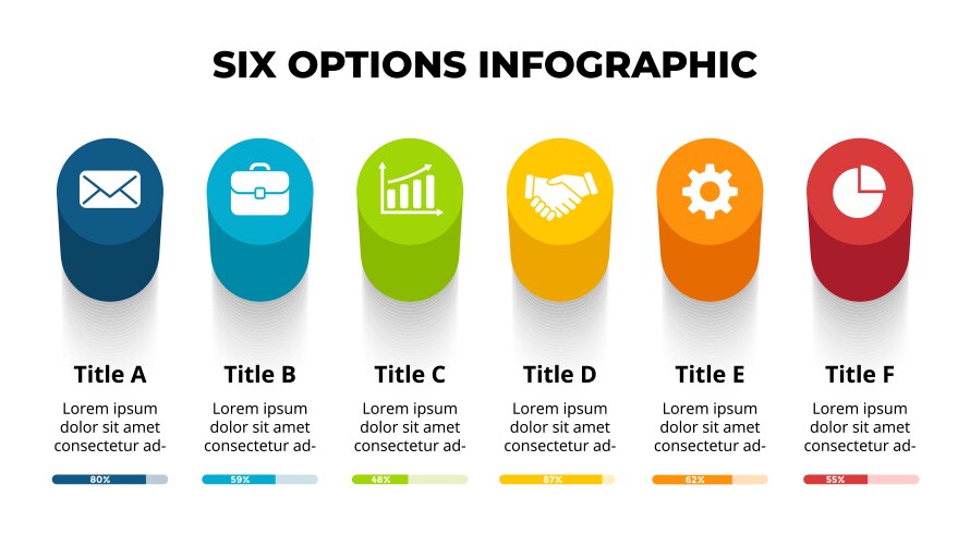3d perspective infographic presentation Royalty Free Vector