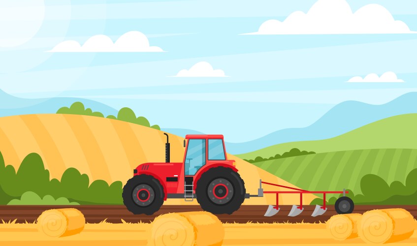 Tractor Jcb Royalty Free Vector Image Vectorstock