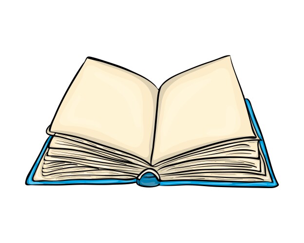 Open book clipart silhouette symbol icon design Vector Image