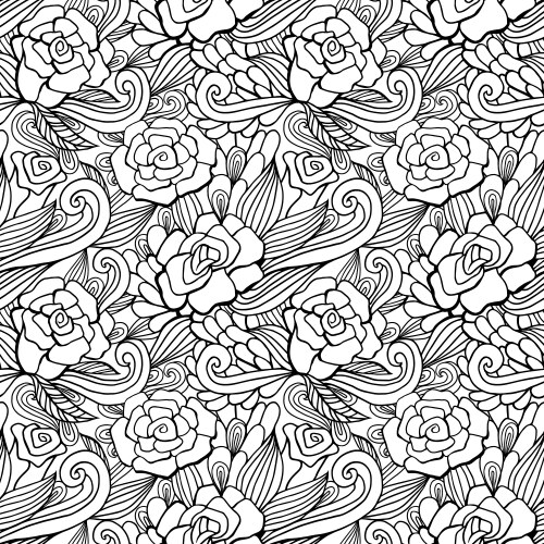 Vintage baroque seamless pattern Royalty Free Vector Image