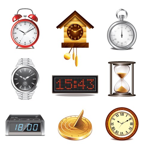 Medieval buildings icons set Royalty Free Vector Image