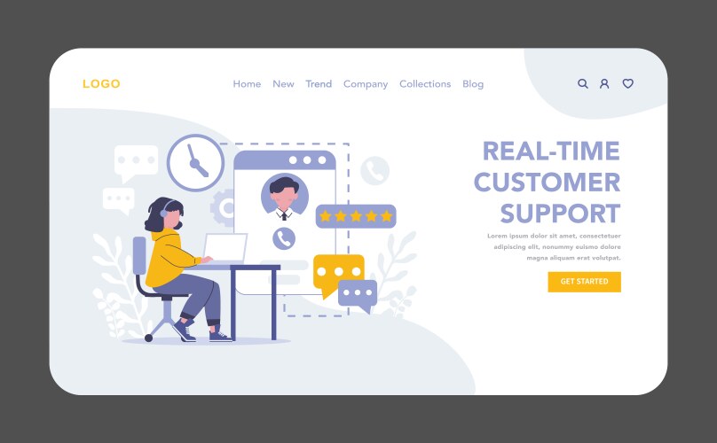 Customer interaction in marketing concept flat Vector Image