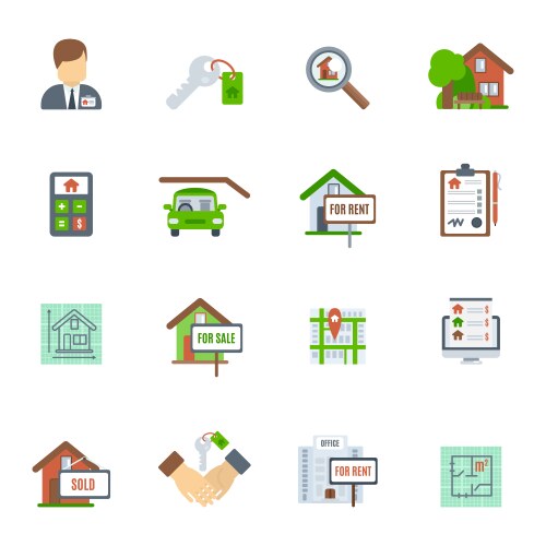 Real Estate Flat Icons Vector Images (over 250,000)