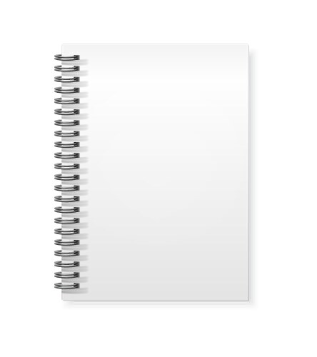 Blank realistic spiral notebook isolated on white Vector Image