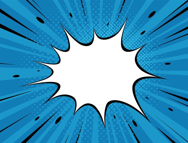 Comic explosion pop art retro style cartoon Vector Image
