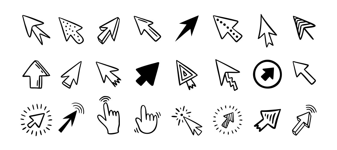 Minimalist Mouse Cursor Arrow Icon – Royalty-Free Vector | VectorStock