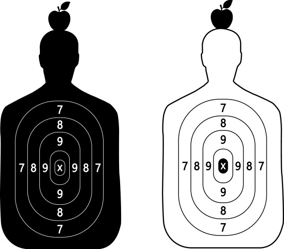 Human Silhouette Shooting Target Vector Images (over 380)