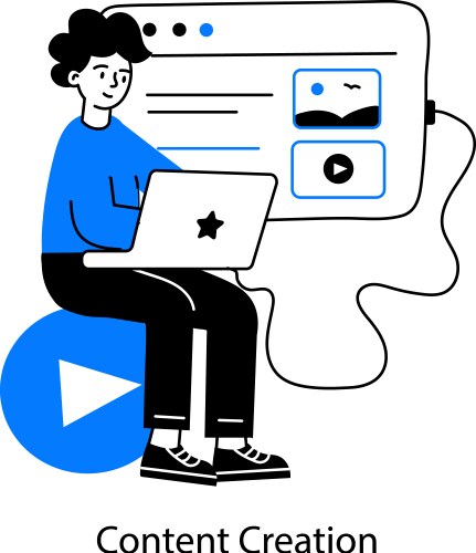 Content creation Royalty Free Vector Image - VectorStock