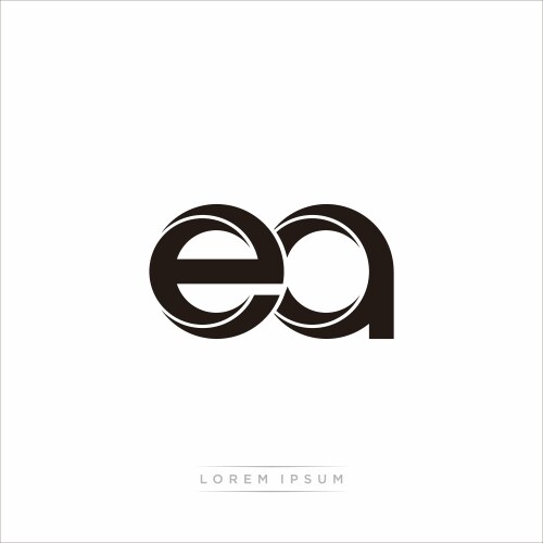 Ey initial letter split lowercase modern monogram Vector Image