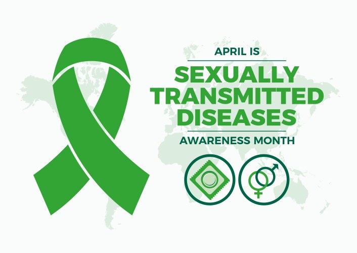 Sexually transmitted diseases awareness month Vector Image