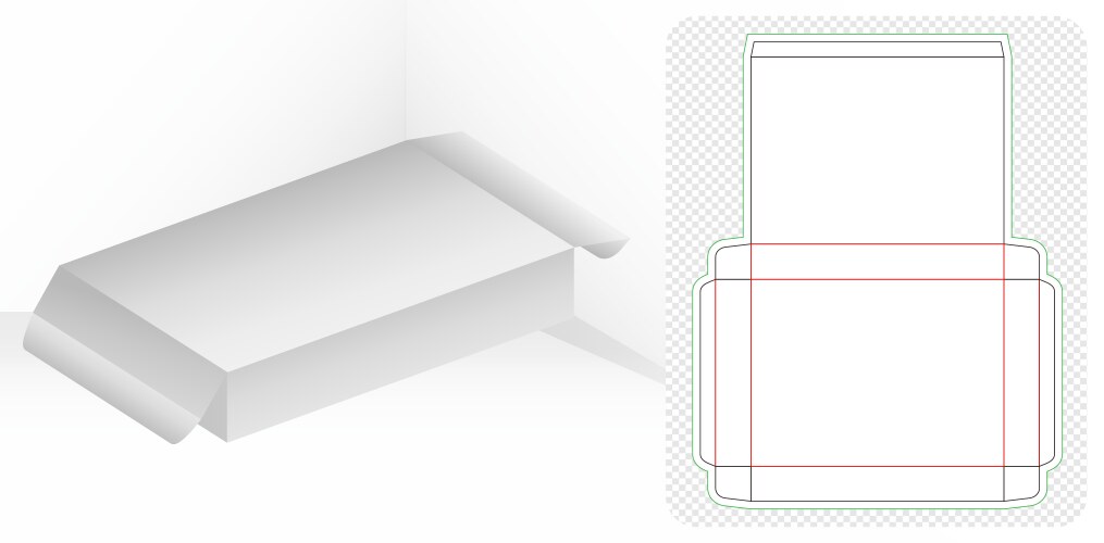 Box Packaging Template - Square Royalty Free Vector Image