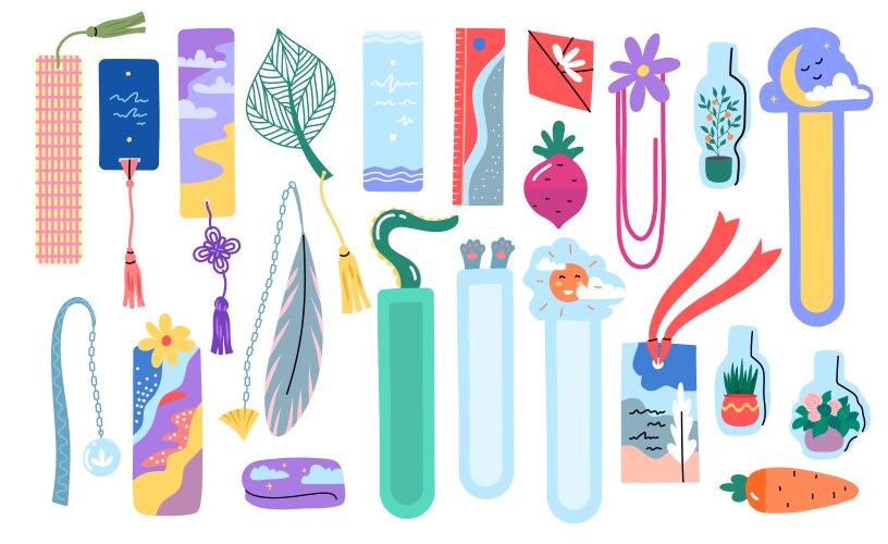 Cartoon color different torn paper and notebooks Vector Image