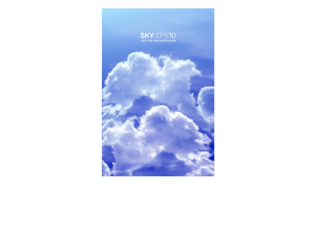 Realistic blue sky Royalty Free Vector Image - VectorStock