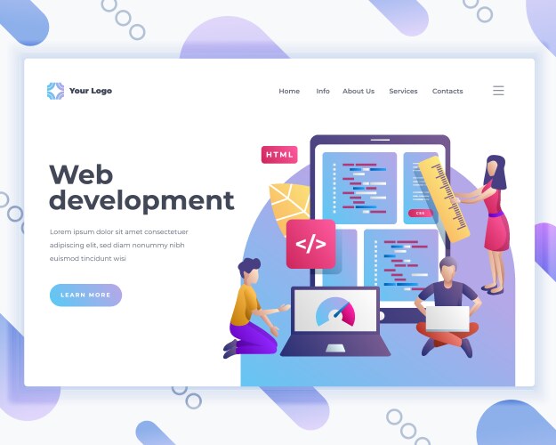 Set of flat design web page templates Royalty Free Vector