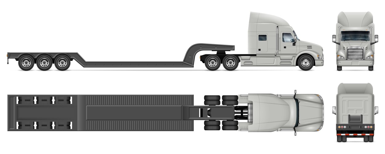 Tractor Trailer Top View Vector Images (over 170)