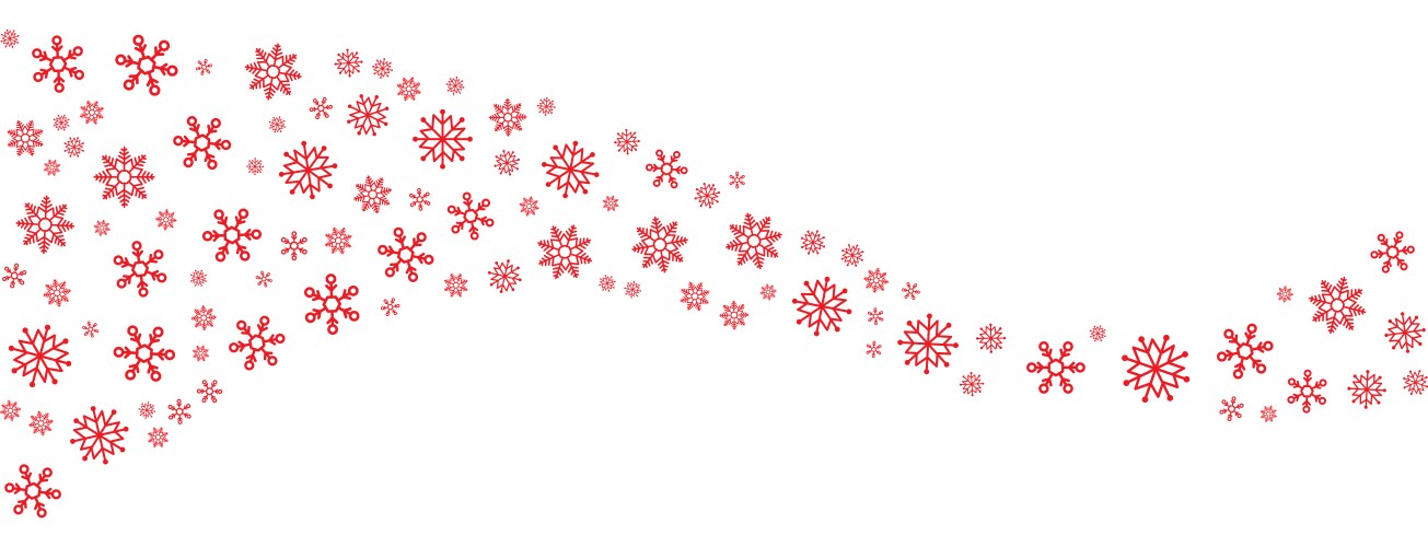 Snowflakes border with stars Royalty Free Vector Image