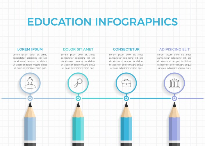 Education infographics Royalty Free Vector Image