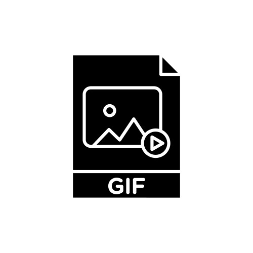 Gif icon set animated gif format symbol gif Vector Image