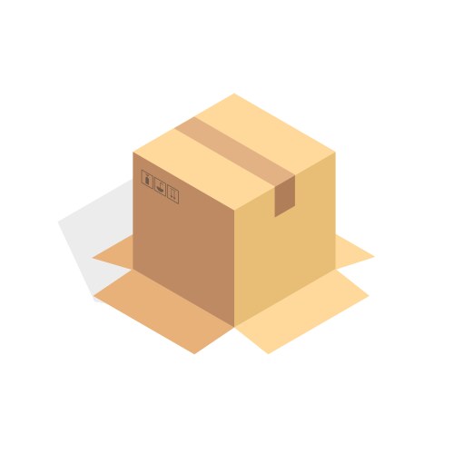 Cartoon mailed package Royalty Free Vector Image