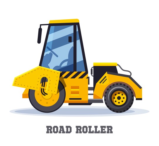 Asphalt paving machine isolated Royalty Free Vector Image