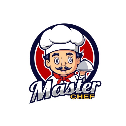 Master chef food restaurant logo design Royalty Free Vector