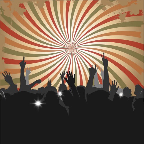 Crowd at a concert Royalty Free Vector Image - VectorStock