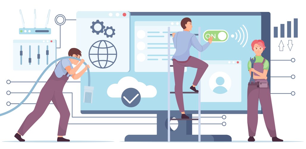 Setting new standard for the internet globally Vector Image