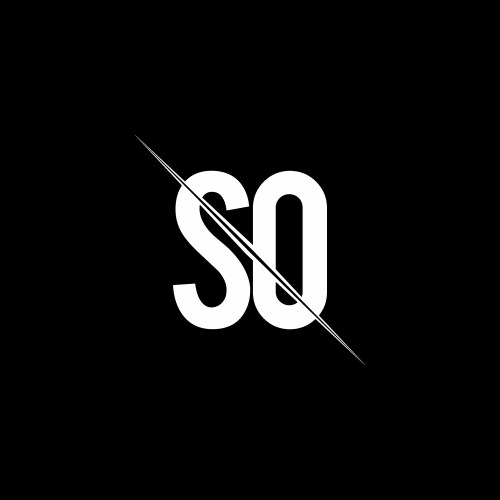 So logo monogram with sword element ribbon design Vector Image