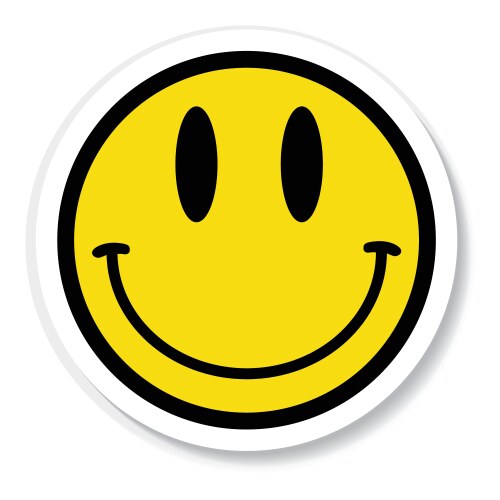 Smiley face satisfaction emoticon happiness smile Vector Image
