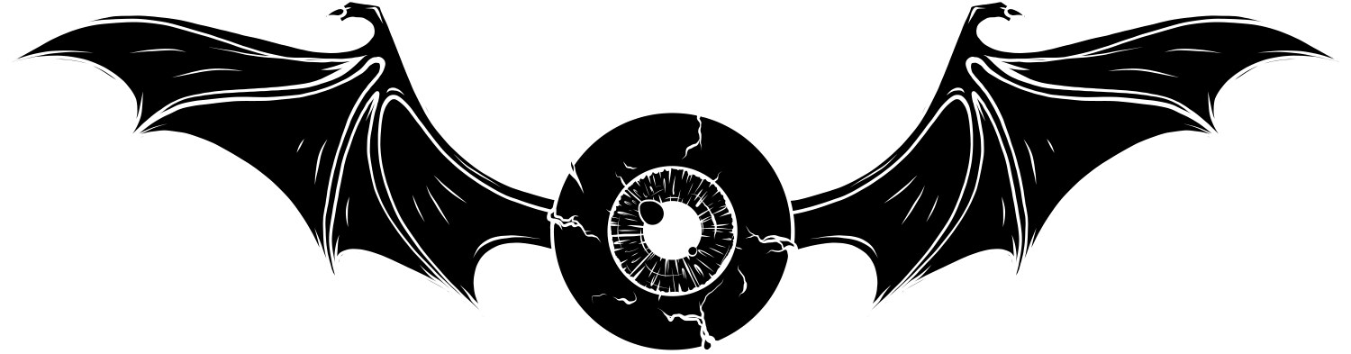 Flying eyeballs with creepy demon wings Royalty Free Vector