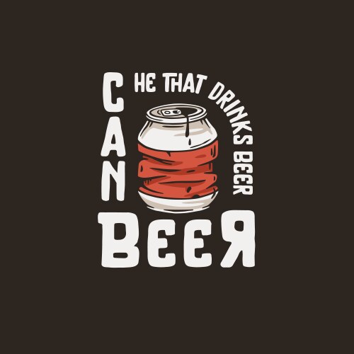 Beer can with foam for print design tin Royalty Free Vector
