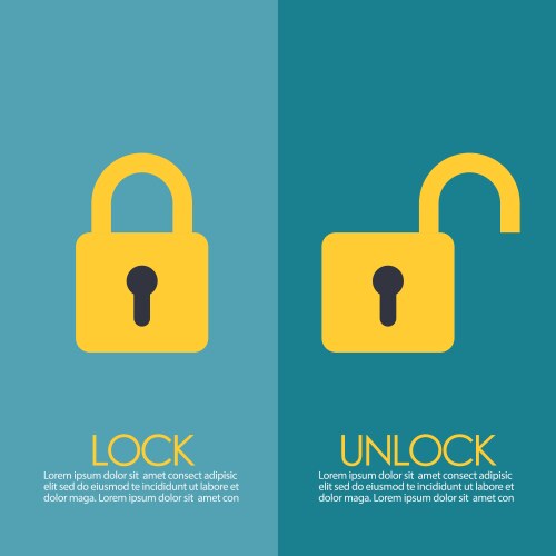 Lock and key icon Royalty Free Vector Image - VectorStock
