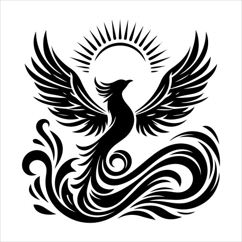 Phoenix Rising Emblem Vector Images (over 1,100)